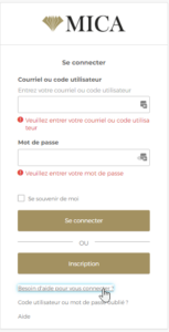 Guide Authentification – Aide à la connexion au Portail MICA